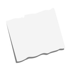 Scrap of white paper cartoon ragged Royalty Free Vector