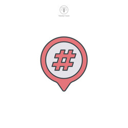 Sharp of a hashtag icon encapsulating social Vector Image