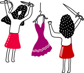 Two Cartoon Girls Fighting Vector Images (over 400)