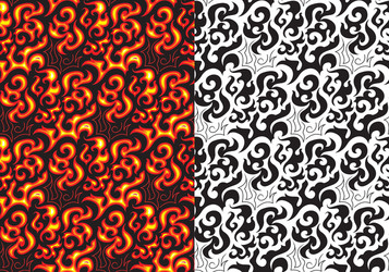 Fire flame seamless pattern Royalty Free Vector Image