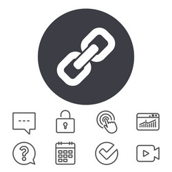 Link sign icon hyperlink symbol Royalty Free Vector Image