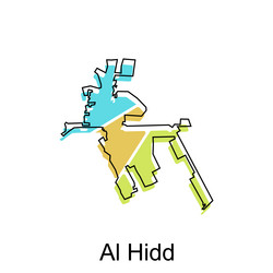 Map of samahij colorful modern design template Vector Image