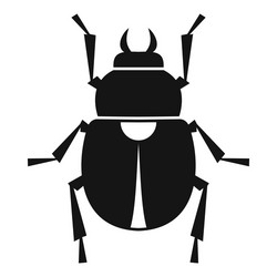 Scarab beetle icon outline style Royalty Free Vector Image