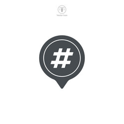 Sharp of a hashtag icon encapsulating social Vector Image