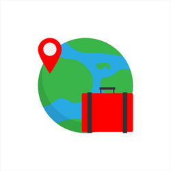 World travel icon shape Royalty Free Vector Image
