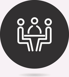 Round Table Meeting Icon Vector Images (over 690)