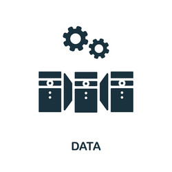 Data line icon monochrome simple outline Vector Image