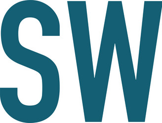 Initial letter ws hand shield security logo Vector Image