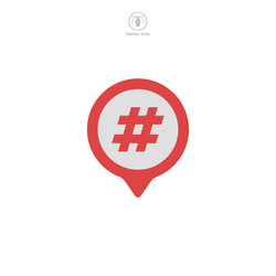Sharp of a hashtag icon encapsulating social Vector Image