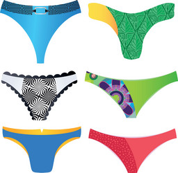 Some colored lingerie with text in a white Vector Image