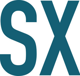 Initial letter sx shield hexagonal logo template Vector Image