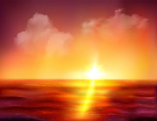 Sun Over Ocean Vector Images (over 540)