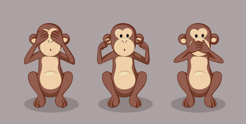 Three Wise Monkeys Vector Images (over 140)