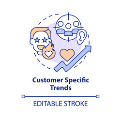 Customer specific trends blue gradient concept Vector Image