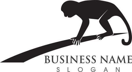 Monkey symbol logo Royalty Free Vector Image - VectorStock