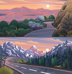 Mountain Road Vector Images (over 26,000)