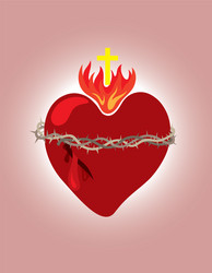 Sacred heart of jesus Royalty Free Vector Image