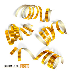 Gold ribbon Royalty Free Vector Image - VectorStock