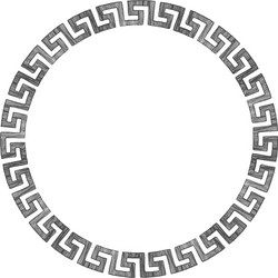 Ancient greek round ornament Royalty Free Vector Image