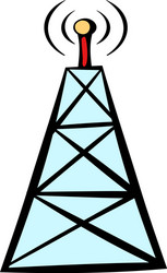 Cell tower pack Royalty Free Vector Image - VectorStock