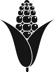 Corn icons set flat style Royalty Free Vector Image