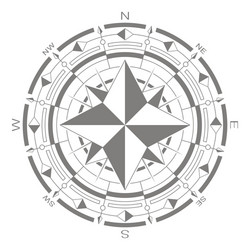 Vintage sun compass rose Royalty Free Vector Image