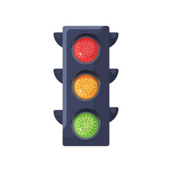 Crossroad semaphore red light icon cartoon style Vector Image