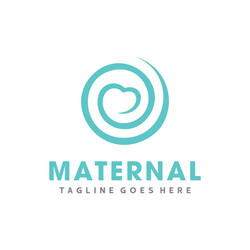Maternal logo health design Royalty Free Vector Image