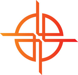 Round target focus logo Royalty Free Vector Image