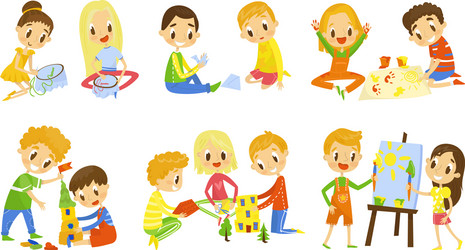 Kids Doing Things Vector Images (82)