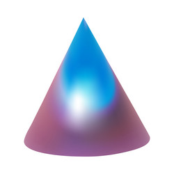 3d pink metal neon gradient cone render Royalty Free Vector
