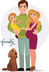 A happy family Royalty Free Vector Image - VectorStock