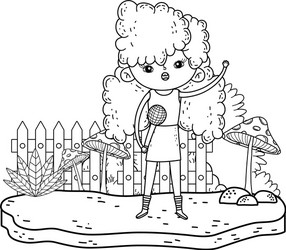 Microphone Coloring Page For Kids