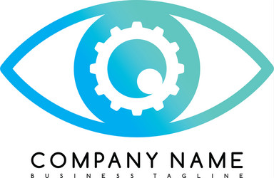 Eye look see logo logotype template art Royalty Free Vector