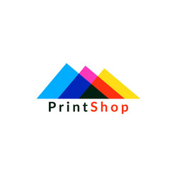 Print service logo Royalty Free Vector Image - VectorStock