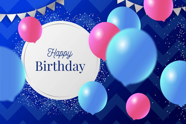 Realistic birthday background design Royalty Free Vector