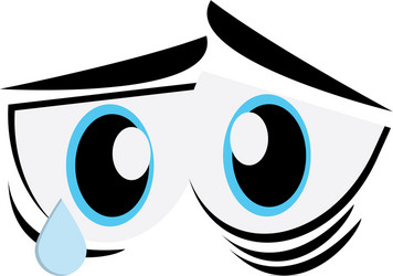 Angry cartoon eyes icon Royalty Free Vector Image