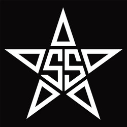 Ns monogram logo with diamond shape and triangle Vector Image