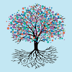 Autumn tree of life Royalty Free Vector Image - VectorStock