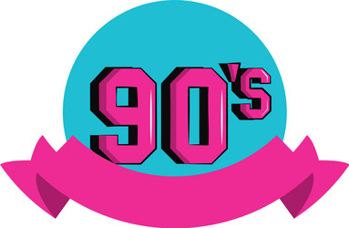 90s retro symbol cartoon Royalty Free Vector Image