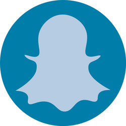 Blue instagram sign on a white background Vector Image