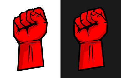 Clenched strong protest fist Royalty Free Vector Image