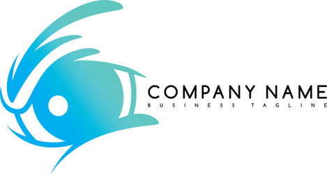 Eye look see logo logotype template art Royalty Free Vector