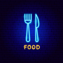 Menu food neon sign Royalty Free Vector Image - VectorStock