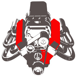 Hot rod engine Royalty Free Vector Image - VectorStock