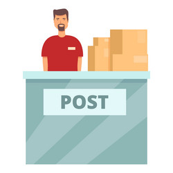 House post box icon cartoon receive Royalty Free Vector