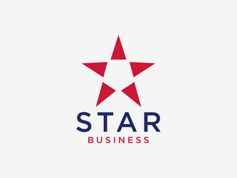Luxury red star logo designs template elegant Vector Image