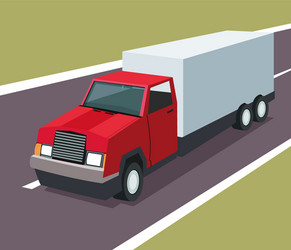 Truck garage vehicle design Royalty Free Vector Image