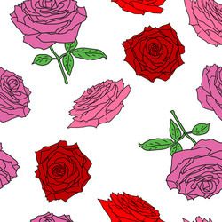 Seamless from roses Royalty Free Vector Image - VectorStock