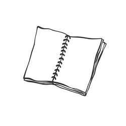 Template notebook cartoon Royalty Free Vector Image